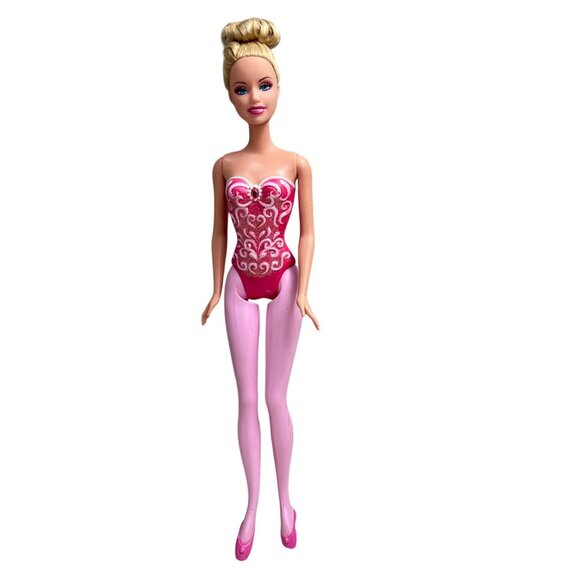 Mattel | Toys | Mattel Ballerina Barbie Doll Pink Leotard Shoes Jewel ...